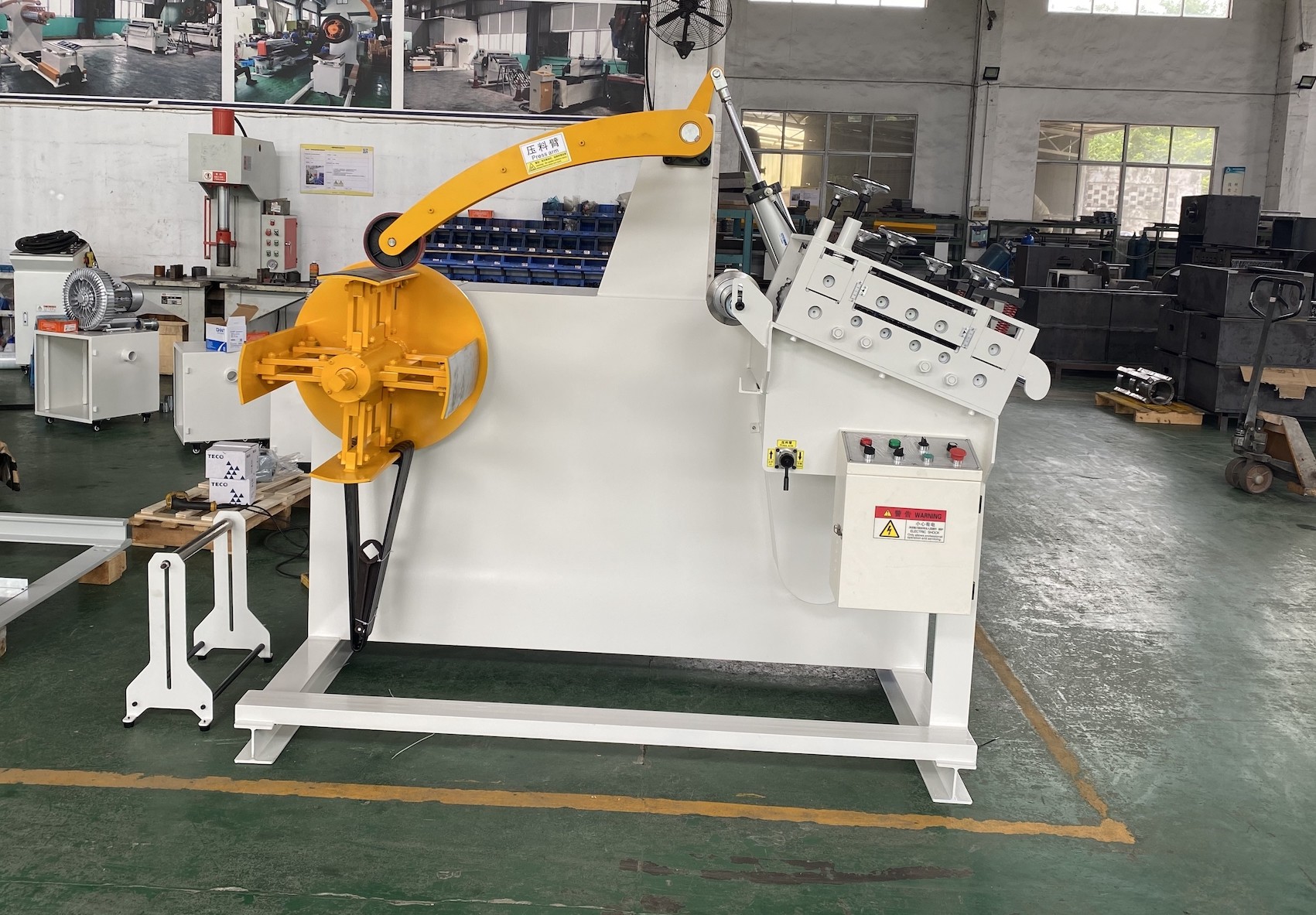 Go-400 2 In 1 Coil Open And Plate Flattening Machine Matched With Press ...