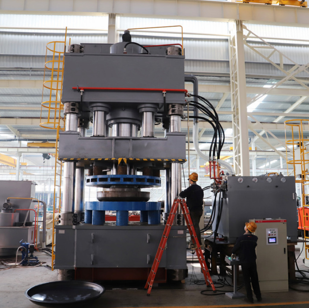 Oil Tank Two Heads Hydraulic Press Machine / Head Stretching